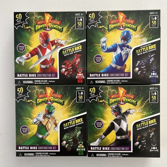 Hasbro | Toys | Mighty Morphin Power Rangers Battle Bike Construction ...